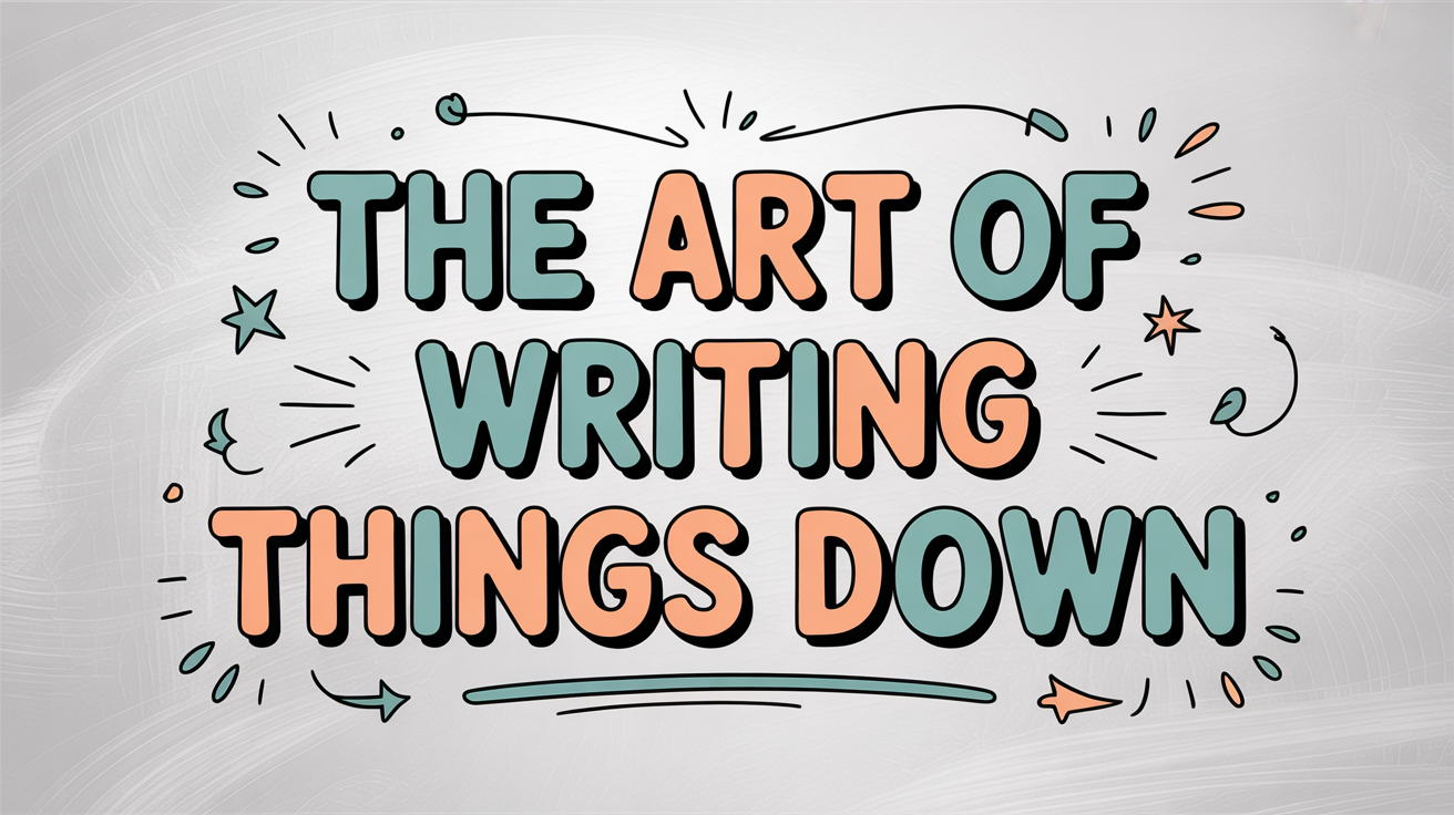 The Art of Writing Things Down: Why Your Future Self Will Thank You